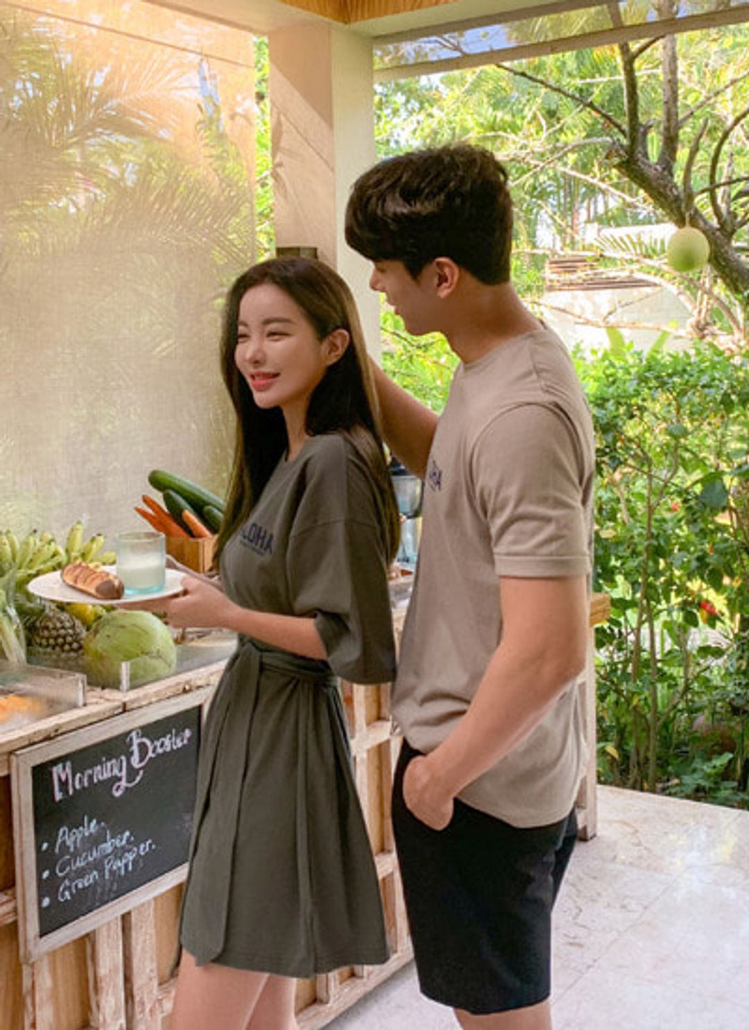 알로하와이 커플룩