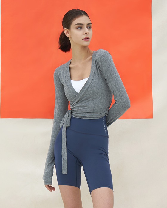 데비웨어 군살제로 바이커 5부DEVI-B0013-에쉬네이비