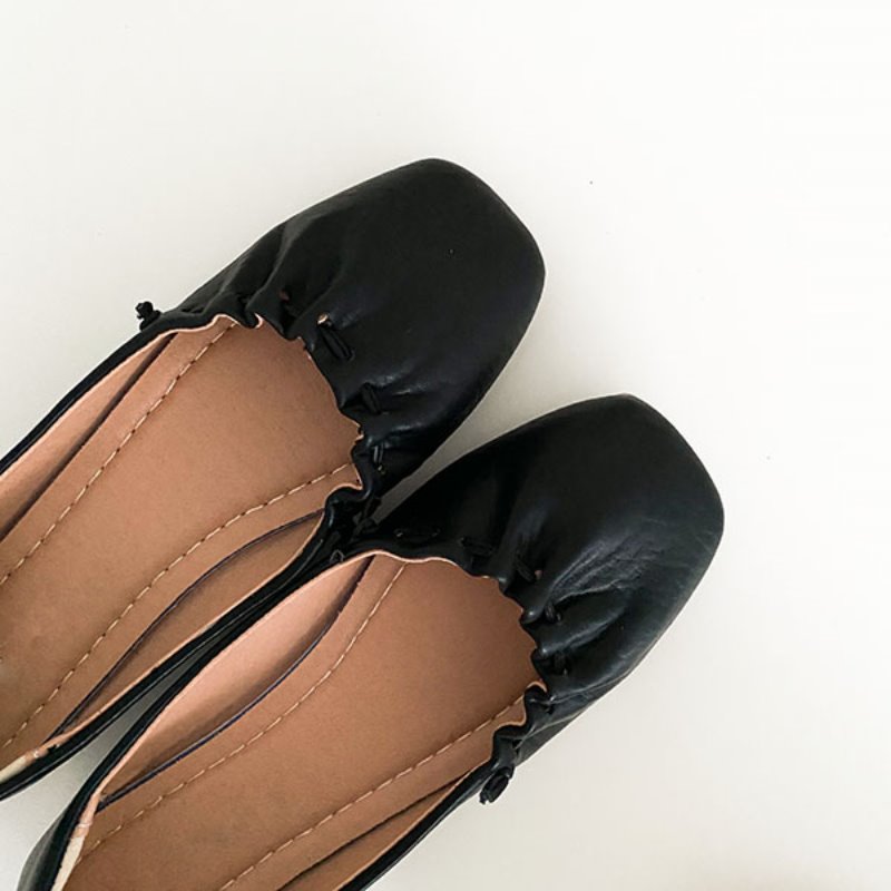 스티치 셔링 플랫 (2col/230~250)