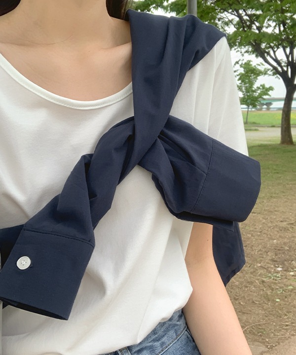 리얼코코 여름라운드유넥누적7만장 질좋은반팔티 엘리자 모달 유넥 반팔티셔츠 5 Color 썸머이너레이어드기본티