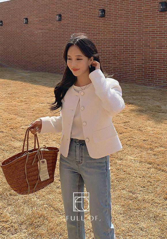 멜로즈무드 [made]그리너리 트위드자켓jk(2color) 23ss ver.