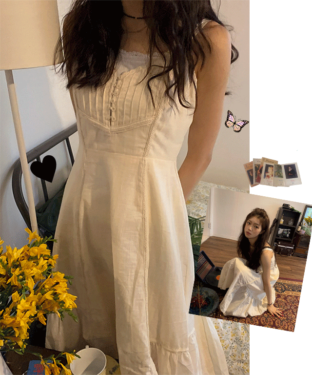 니지 skin bustier lace vintage dress