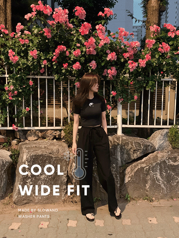 슬로우앤드 [오늘출발🚚] #SLOWMADE. 포레스트 쿨와이드팬츠 (+롱ver) - 4 color