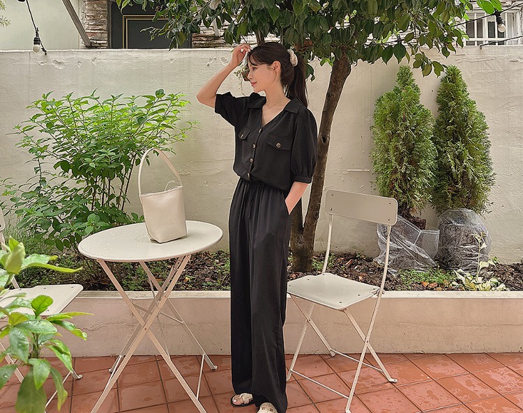 리리앤코 4천장 돌파 배니링 스트링 블라우스 밴딩 팬츠 투피스 세트 여름 신상 썸머룩 데일리룩 공항룩 출근룩 데이트룩 캠퍼스룩 셋업 여름세트 여름셋업 투피스셋업