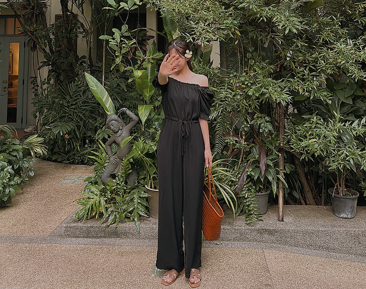 리리앤코 2천장 돌파 루나엘라 썸머 투웨이 밴딩 점프수트 여름 신상 하객룩 오피스룩 휴양지룩 바캉스룩 블라우스 반팔 오프숄더 스퀘어넥 밴딩 스트링 와이드 와이드핏