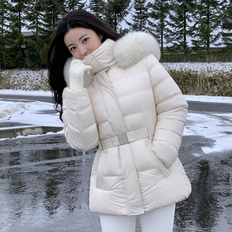 아뜨랑스 퀄리티업그레이드ver롱and숏 2type 로즈엘 리얼 폭스퍼 덕다운 겨울 패딩 Jp391