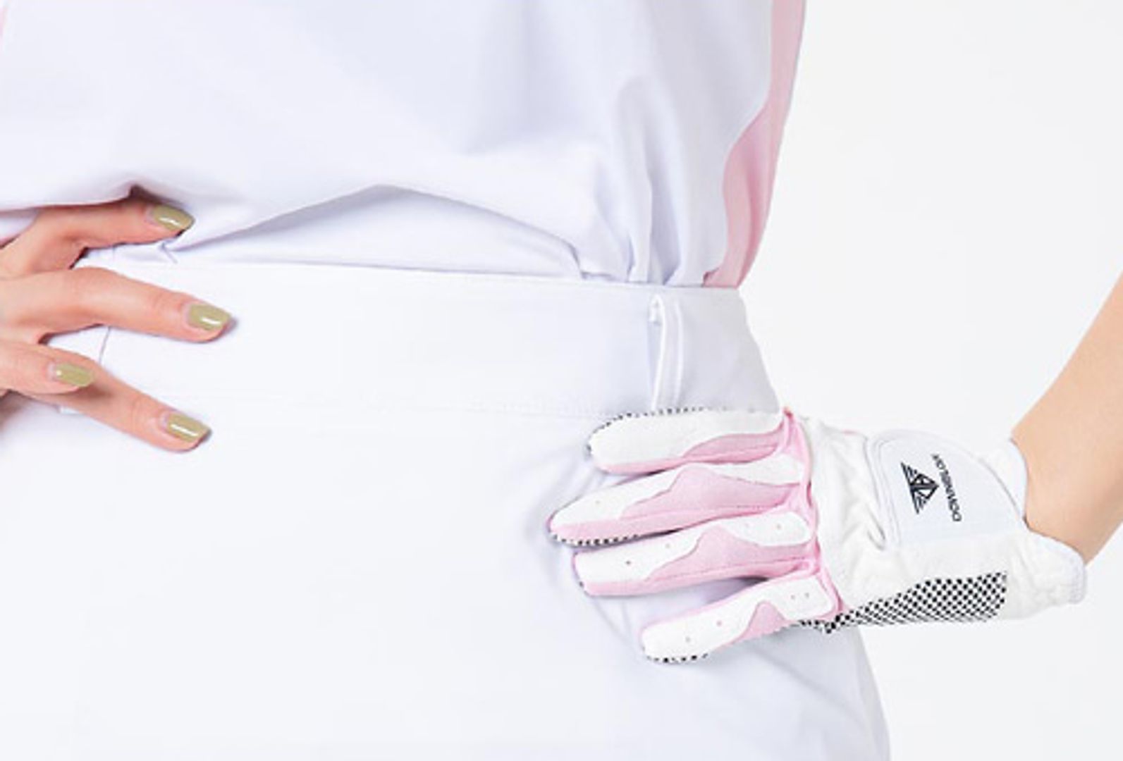 Je 여성 다운블로우 장갑 핑크 골프웨어 로고 레터링 라운딩 골퍼 레포츠 스포츠 운동 애슬레저 산책 필수 심플 멋스러운