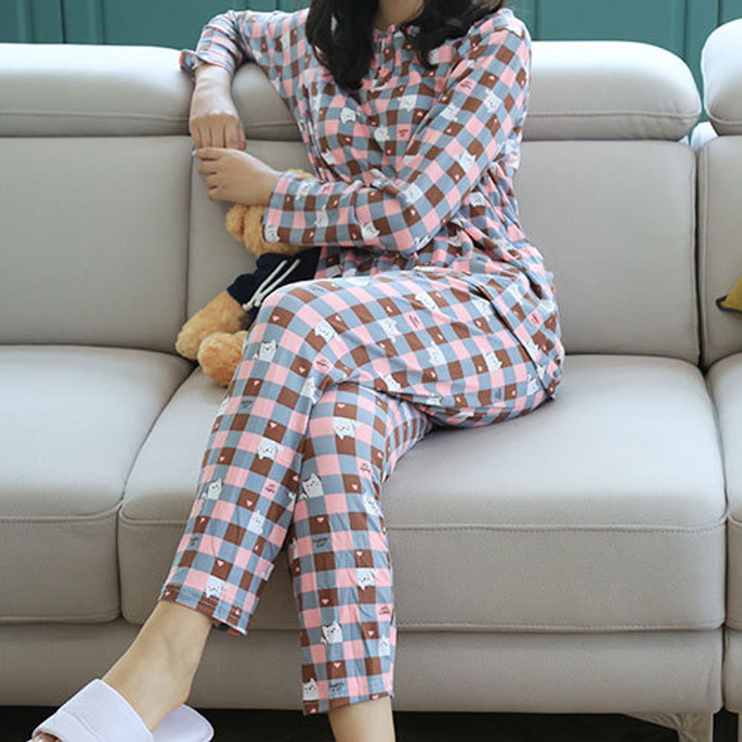 피치 캐릭터 긴팔 긴바지 세트