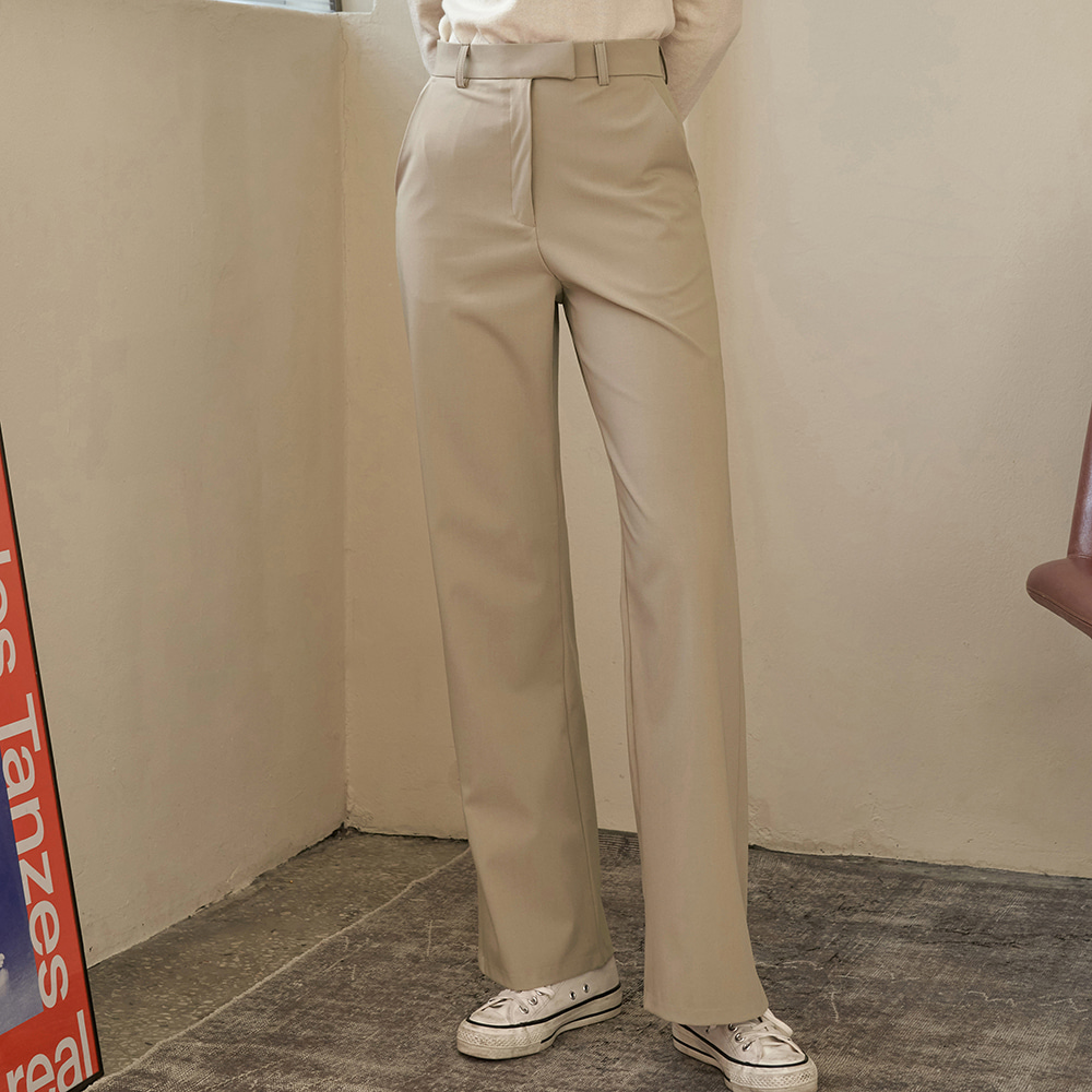 시야쥬 SIPT7023 Long Wide Slacks_Sand beige