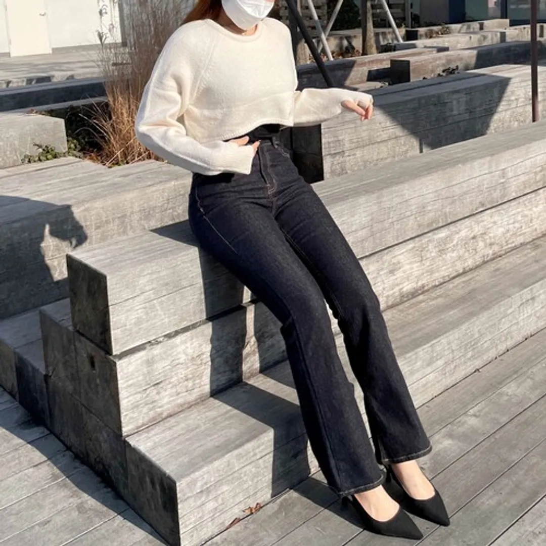 패션 바이 카카오 생지데님 키작녀청바지 물빠짐 이염없는 하비청바지 하체비만