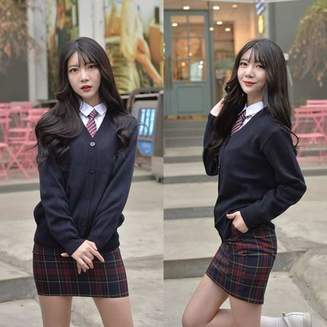교복가디건 네이비가디건 여자가디건 롱가디건 유니폼