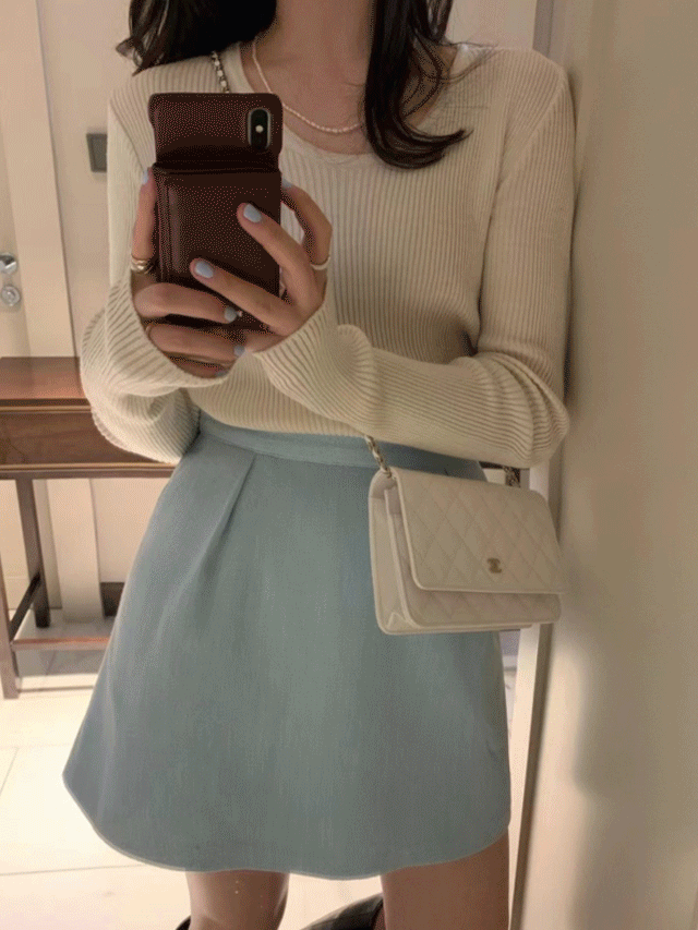 [지그재그] [BEST 당일배송] PYT 스킨 유넥 니트 (4color)