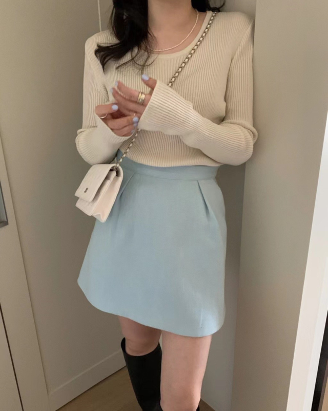 어베인 [재진행💕] PYT 스킨 유넥 니트 (4color)