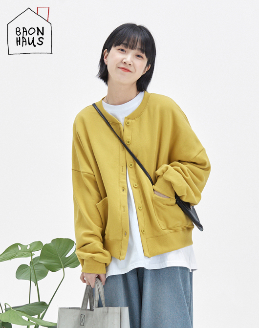 바온 [9천장돌파][BAONHOUSE] Colin cotton round cardigan (4color)