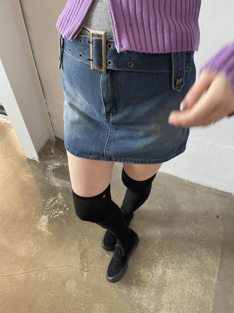 김아홉 western belted mini sk(PT)