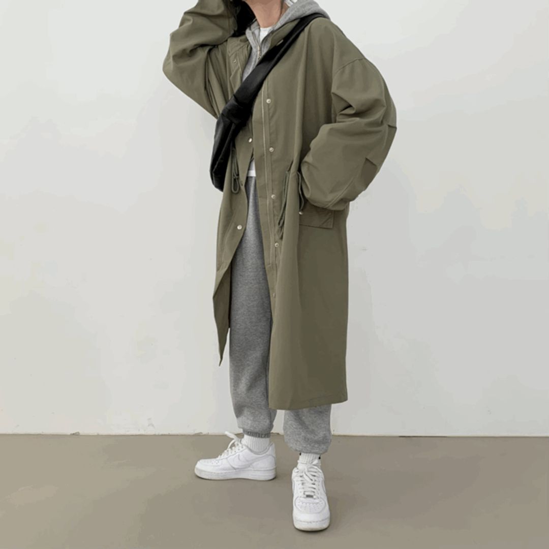 남녀공용 빅사이즈 오버핏 롱야상 점퍼