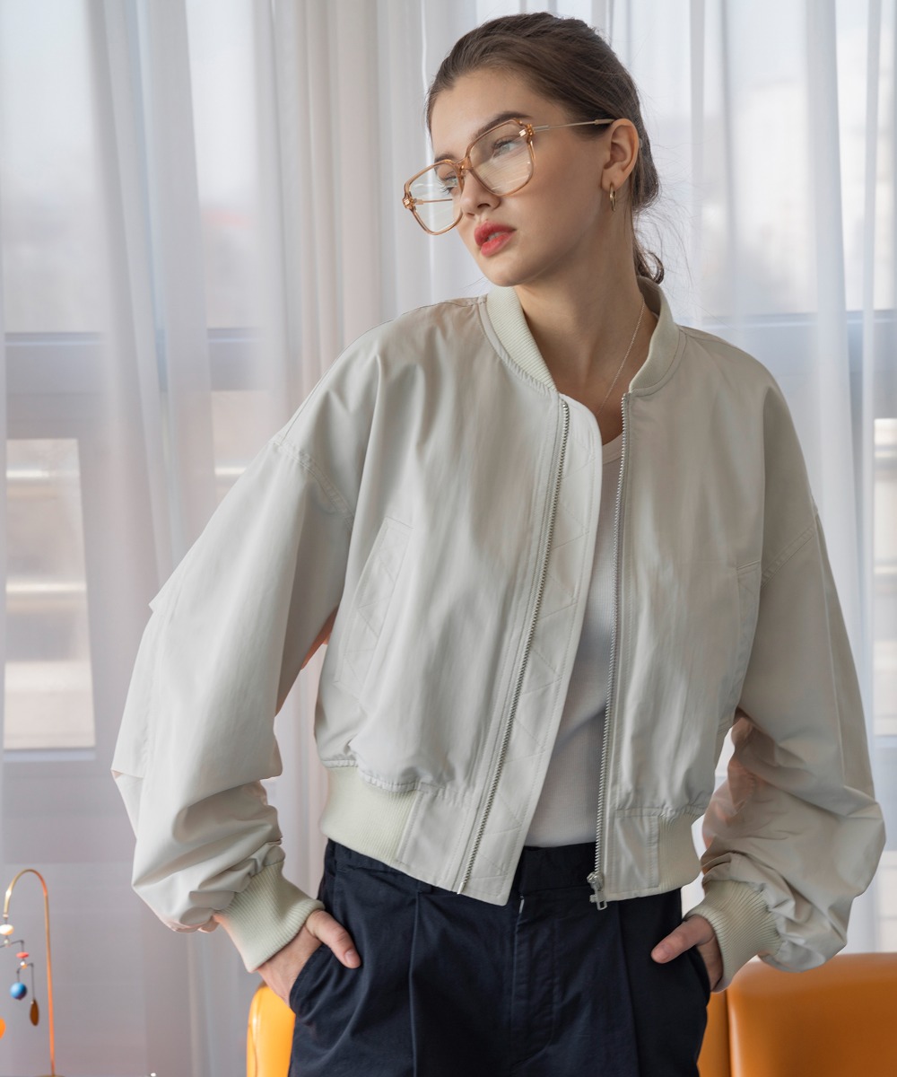 O3701 Ms. Pilot jumper_Ash beige