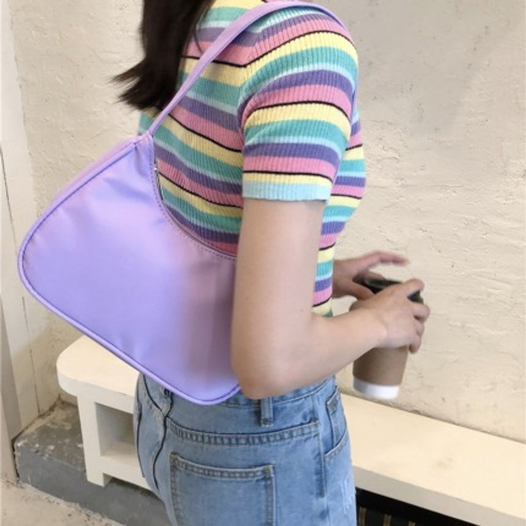 비비드 데일리 반달 숄더 호보백