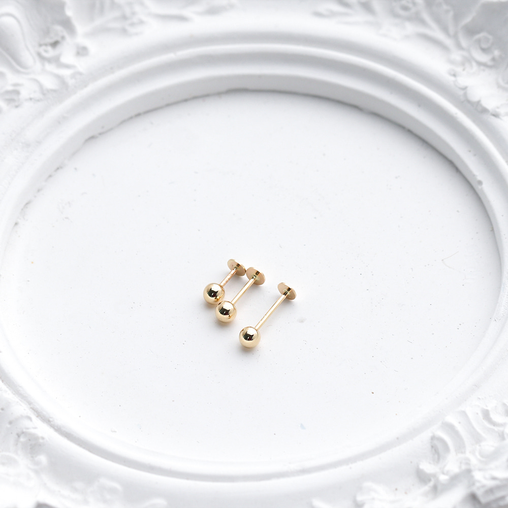 14k 트라거스 볼 라블렛 피어싱 바 두께 0 7mm