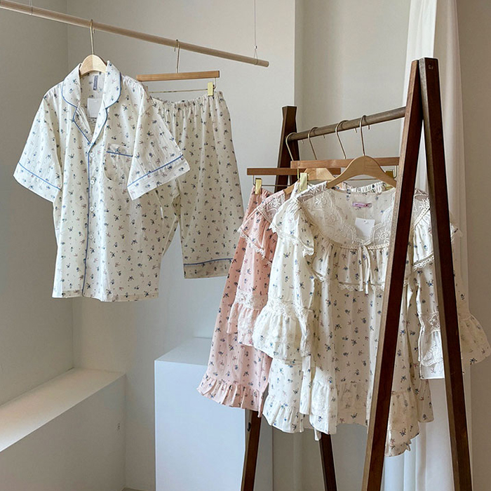 보니타 순면 7부소매 파자마 커플잠옷(2C)