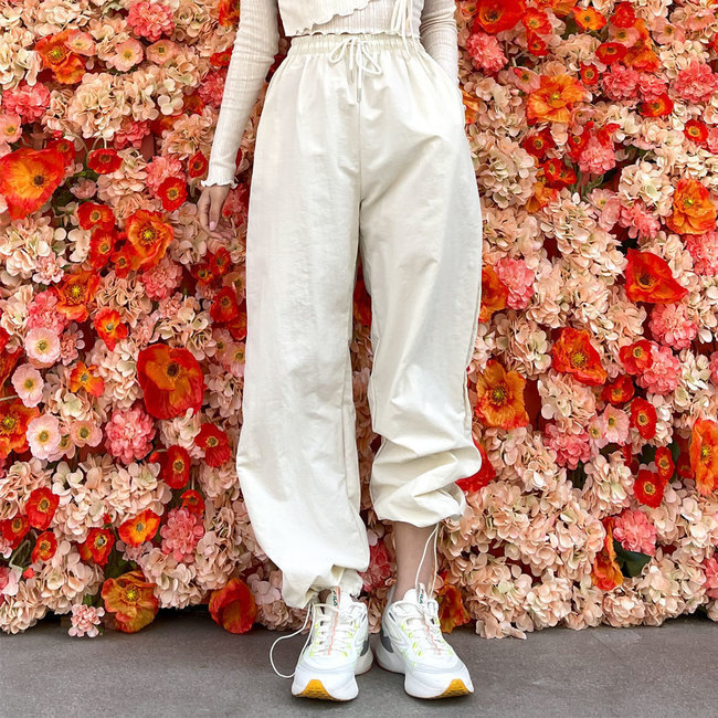 그레이시 💞1000장 돌파 리뷰극찬핏존예스트릿무드 🚛당일발송 윈드 봄 가을 간절기 투웨이 드로스트링 스트랩 밴딩 바스락 바람막이 와샤 조거 와이드 팬츠 스트릿룩 Y2k