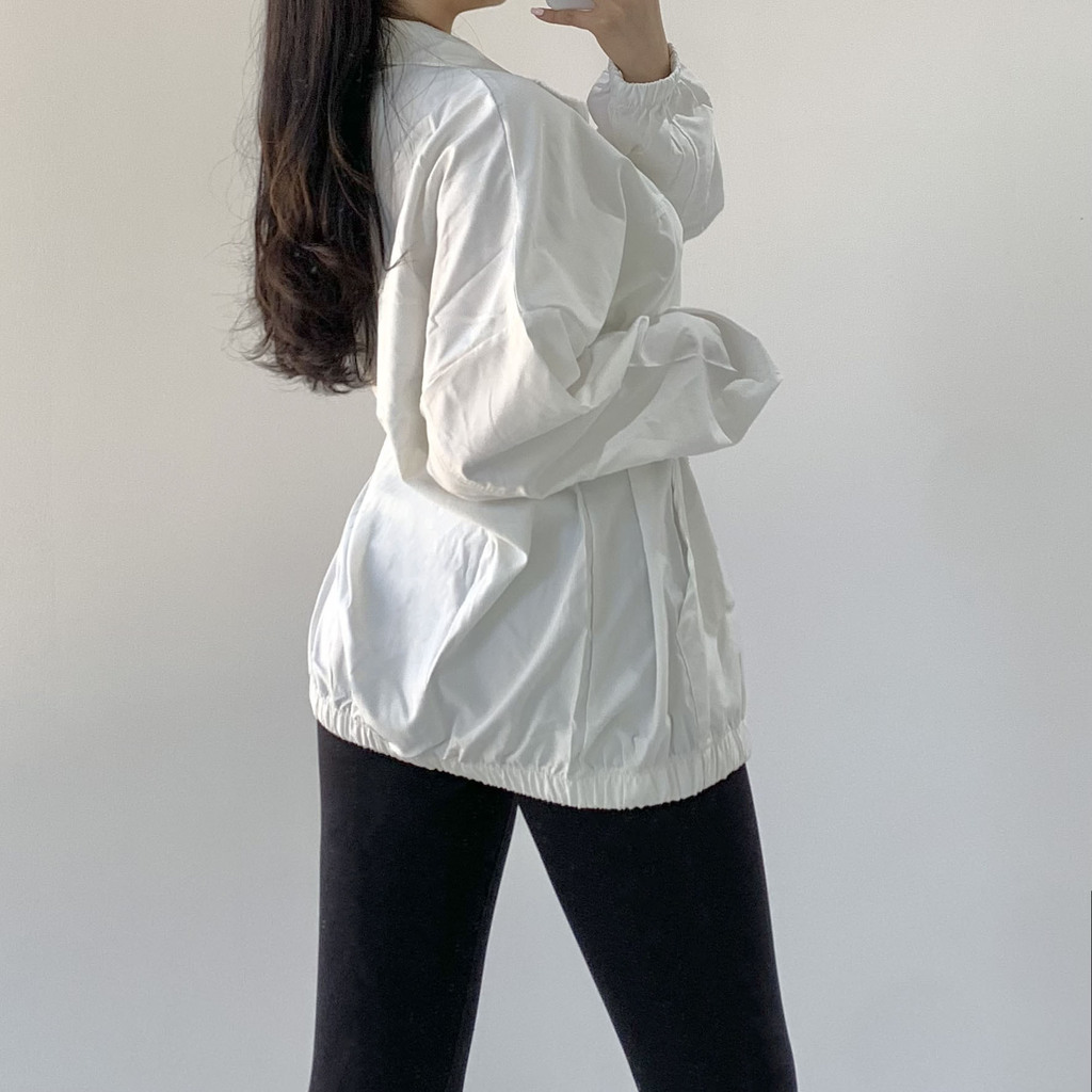 로렌블 무료배송 오버핏 바람막이 힙커버 바막 윈드재킷 아우터 롱 점퍼 루즈핏 커플 커플룩 운동복 트레이닝 요가 필라테스 헬스