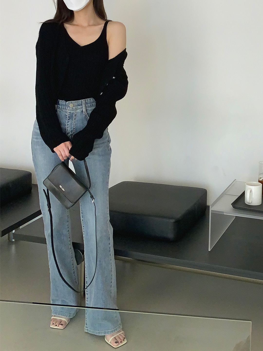 주문폭주 그레이쉬 하이웨스트 슬림 부츠컷 데님 Sml