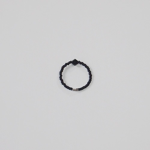 어와일어웨이 black_sw_ring 블랙 크리스탈 비즈반지
