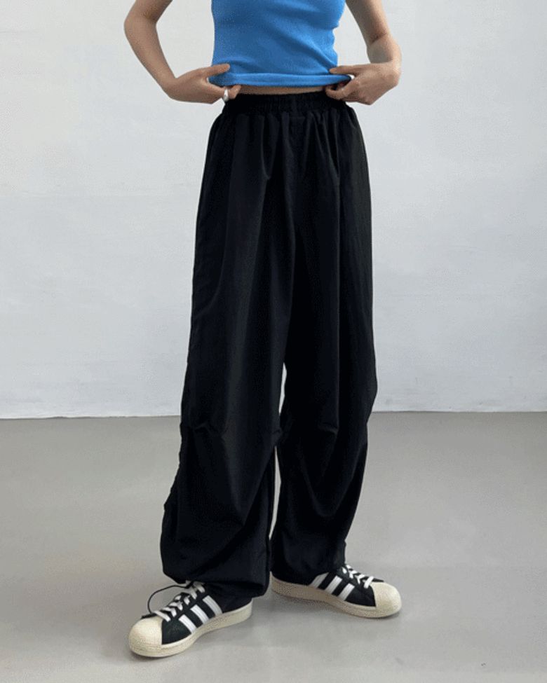 인챈트미 벌룬 나일론 롱 와이드 팬츠 (2C)