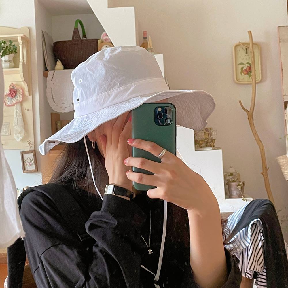 무드프랑 캠퍼 스트링 사파리모자 여름 캠핑모자 와이드 오버핏 버킷햇