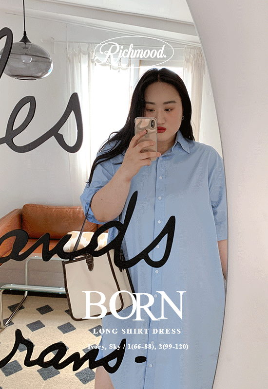 [BEST] 본 셔츠롱 ops (2color)