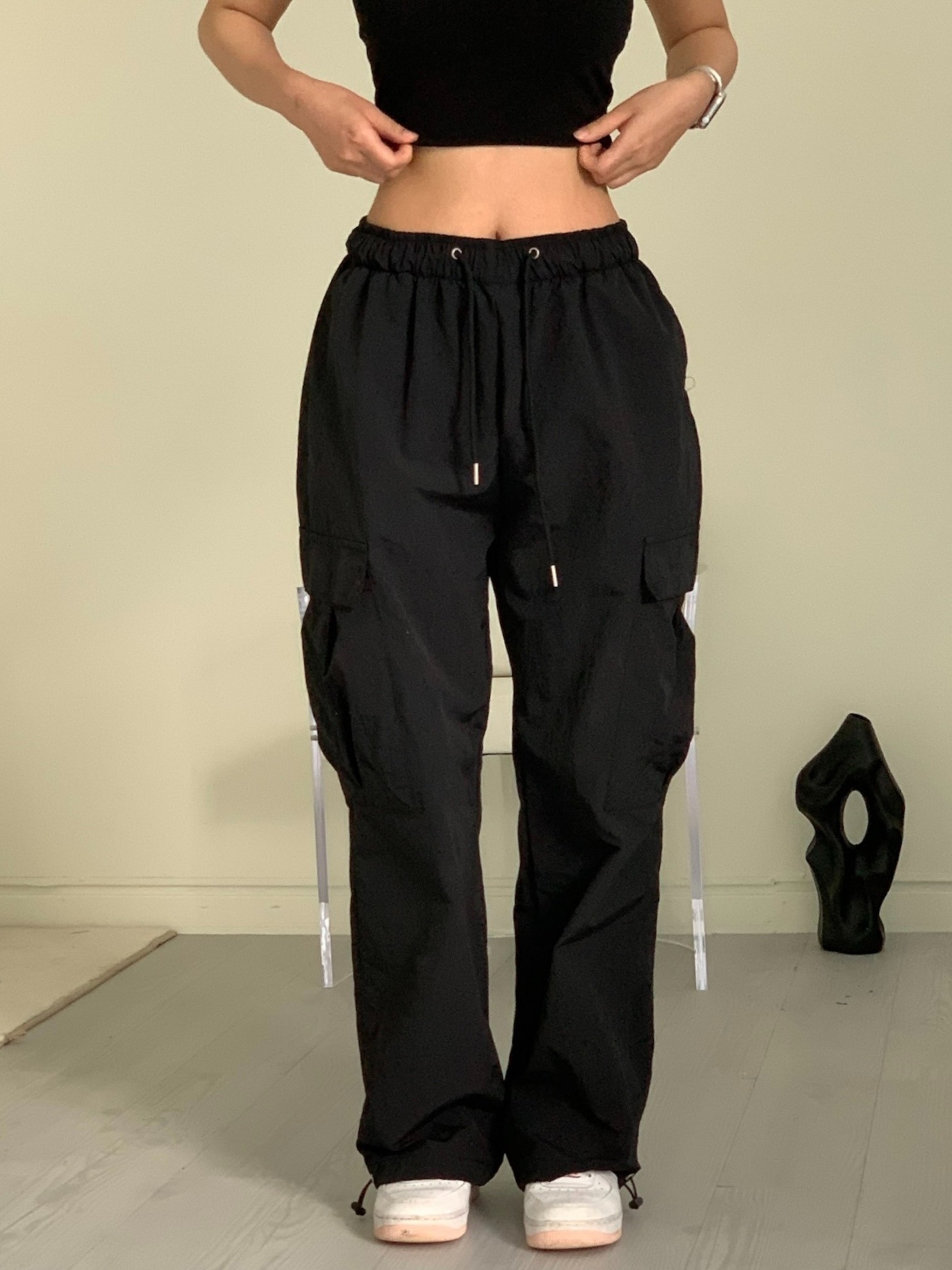 남녀공용핏보장 위캔드 나일론 카고바지 여자 카고팬츠 포켓 힙 와이드팬츠 투웨이팬츠 조거팬츠 키큰녀 3col