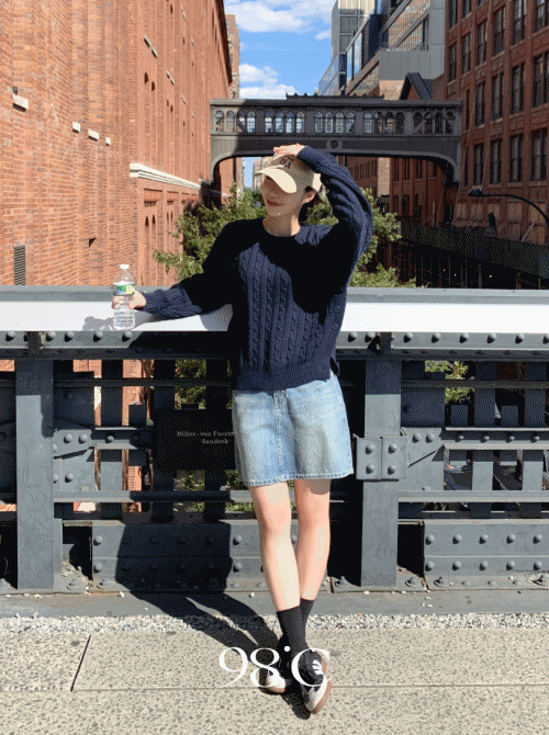 98도씨 [98project/1천장돌파] 하이라인 빈티지 미니 스커트 - 1 color