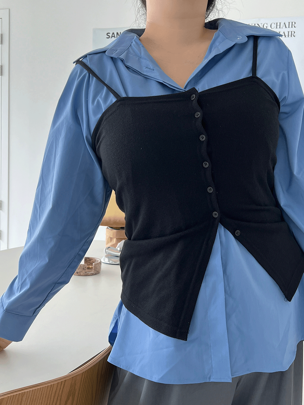 드뮤트 [1000장🎉/55-100] 볼드 골지 나시 탑 뷔스티에 빅사이즈 (4color)