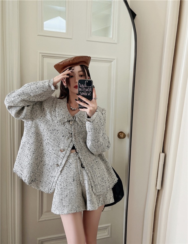 가을하객룩가을자켓 오버핏 트위드자켓반바지 투피스세트 트위드세트 오버핏 트위드 수술 긴팔코트 가을투피스 세미정장 오피스룩 결혼식 데일리룩 꾸안꾸 인기상품