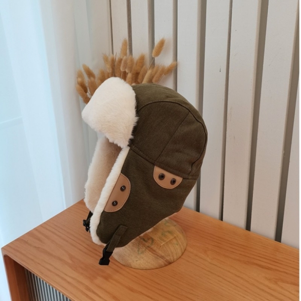 감성 겨울 방한 모자 New 따뜻한 이어플랩 러시안 봄버 Khaki 패션 용품 데일리 빅 사이즈 큰 머리 남여공용