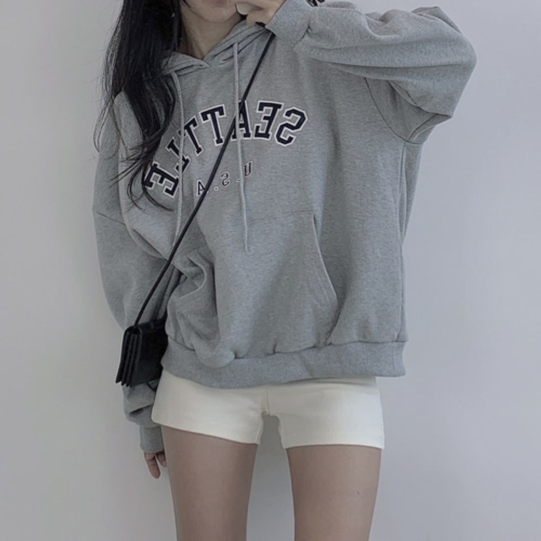 도톰퀄리티강추 르피 시애틀 루즈핏 박스 후드 티셔츠