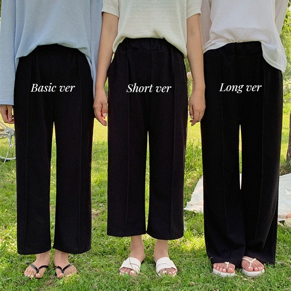 핫핑 컬러추가💗 Made 롱and숏and기본 레시피 핀턱 밴딩 와이드팬츠44~110 밴딩팬츠 밴딩와이드팬츠 핀턱바지 핀턱팬츠 빅사이즈바지 홈웨어바지 트레이닝바지 추리닝