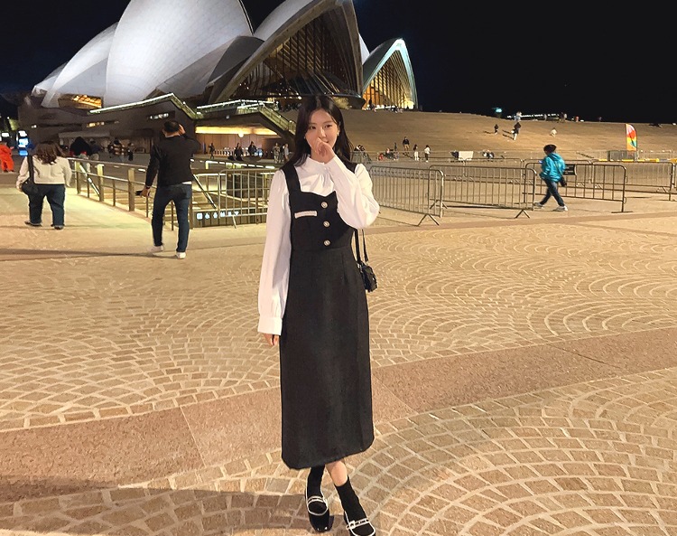 리리앤코 2천장 돌파 무료배송 센닌디 트위드 배색 뷔스티에 롱 원피스 가을 신상 데일리 데이트 하객룩 오피스룩 미니멀룩 러블리 하객코디 하객원피스 간절기 트위드