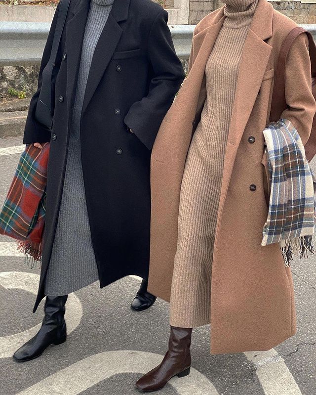 겨울코트추천 정장코트 하객룩코트 매니쉬 클래식 버티컬 롱 모직코트 정장 중성 뉴트럴 컬러 더블롱재킷 직장인 롱코트 데이트롱코트