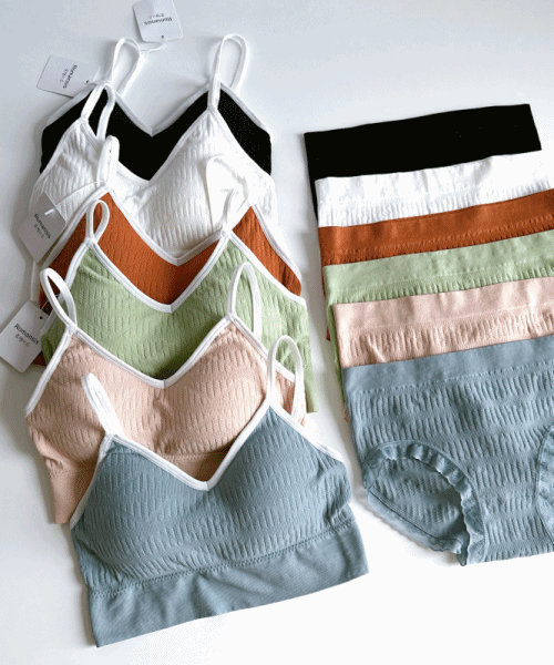 브라팬티set 러블리 편한 노와이어 브라팬티세트 배색 라인 백리스 브라렛 레이스 팬티 여자속옷 브라탑 세트 예쁜 볼륨 새가슴 브라 여성 이너웨어 속옷 바디프로필 바프