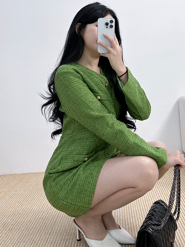 루미에르 당일출고백화점입고1color 초롱이 트위드 미니원피스트위드원피스 하객원피스 하객룩 플레어원피스 플리츠원피스 셔링원피스 핀턱원피스 파티룩 파티원피스 섹시원피스