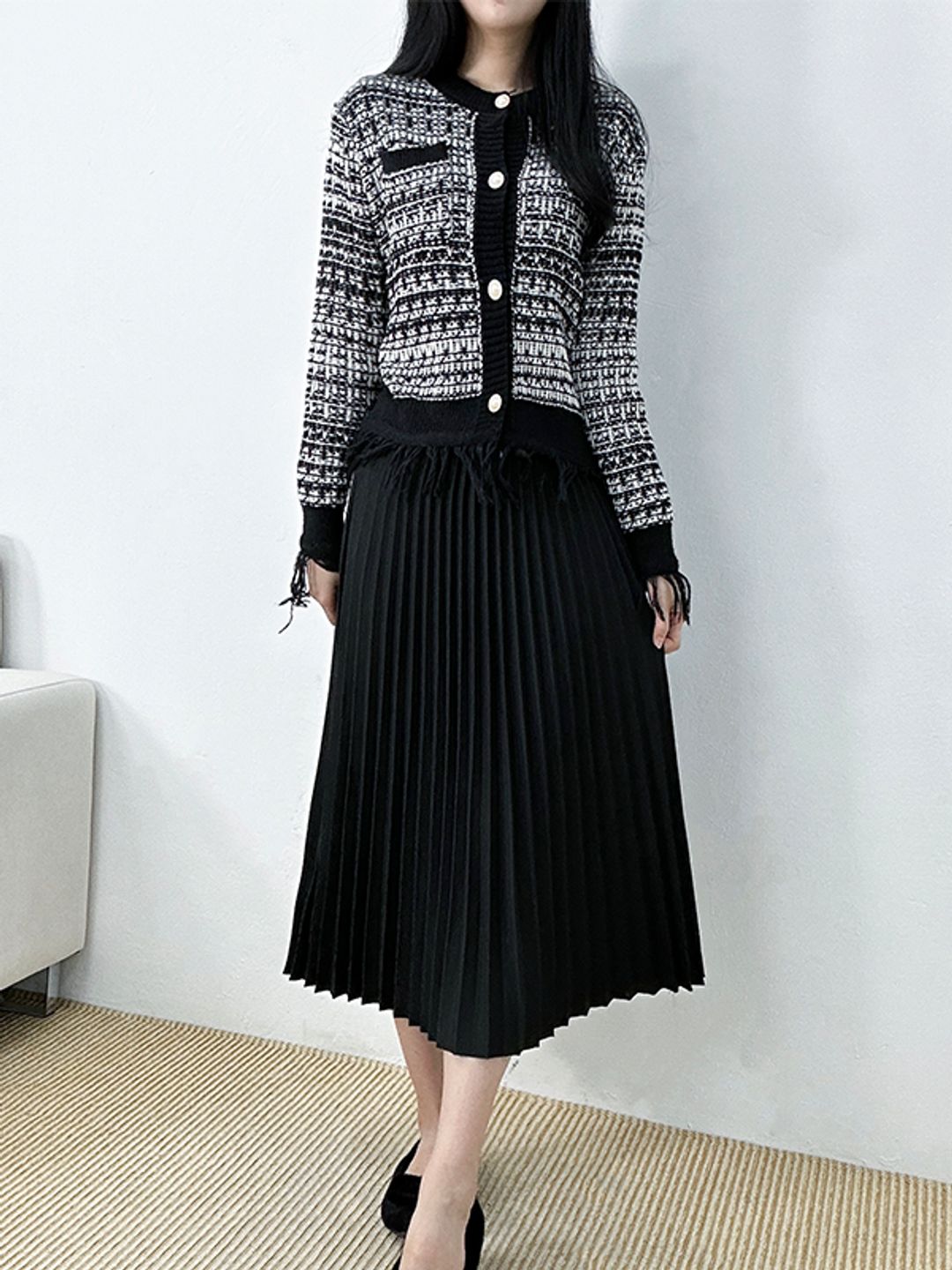 당일출고겨울치마free Size 파도 모직 플리츠 주름 밴딩 A라인치마 롱스커트롱치마 플리츠스커트 캉캉스커트 골지스커트 겨울스커트 니트스커트 코듀로이스커트 미니스커트