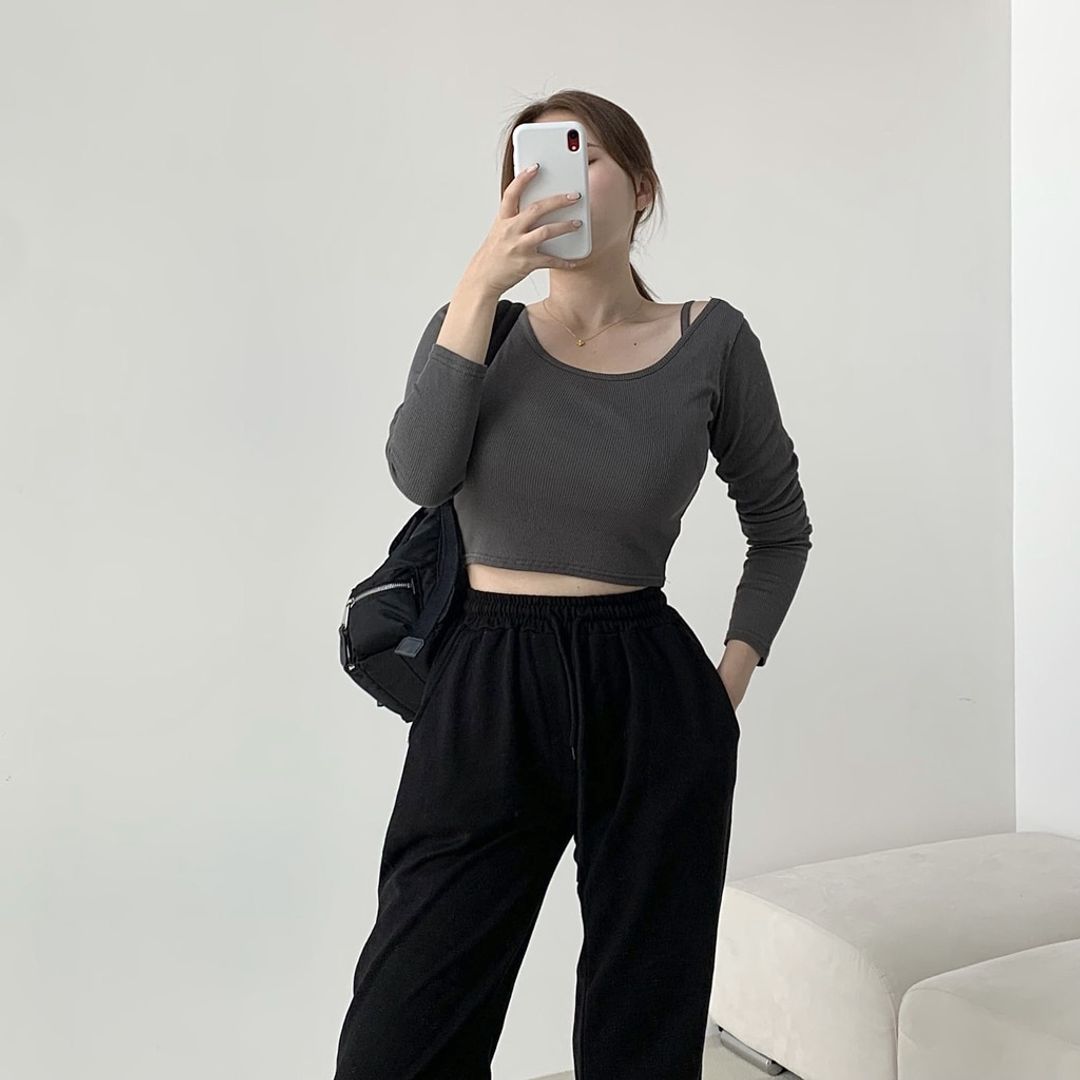무료배송 레이어드 크롭티 나시 긴팔 세트 요가복 필라테스복 요가 필라테스 필라테스상의 골지 헬스 홈트 여름 크롭티 반팔 반팔티