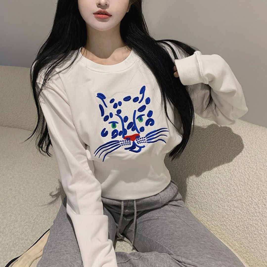 1486 블루타이거 슬림맨투맨