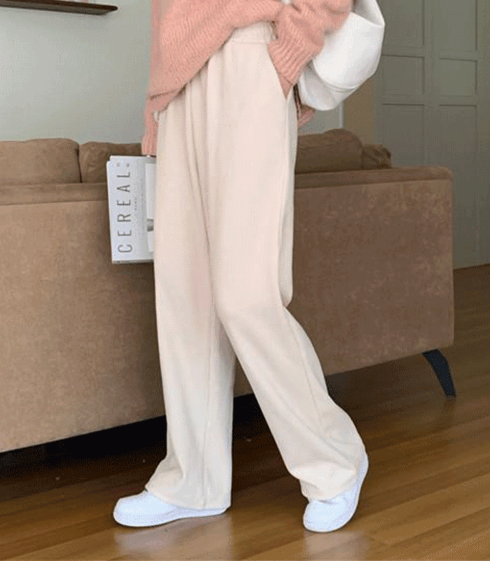 다바나 웬쯔 코듀로이 팬츠 와이드 레그 바지 루즈핏 캐주얼바지 겨울 긴바지 슬랙스 롱팬츠 골덴바지 기모바지 핀턱바지 스트레이트 기본 일자 통넓은 골지바지 밴딩바지 고무줄