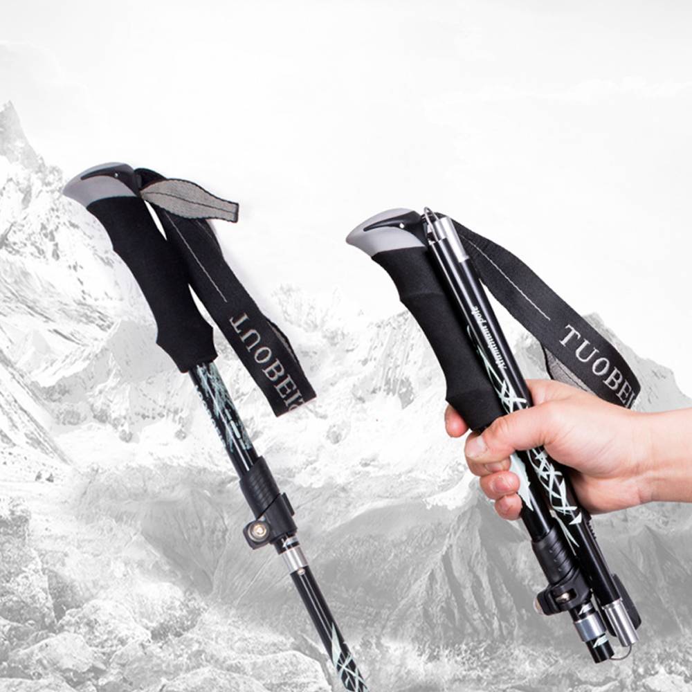 손목 이 편한 접이식 핸디 등산스틱 2개 1 세트 등산지팡이 등산용지팡이 지팡이 일자 형등산스틱 캠핑용품 여성 용등산스틱 등산
