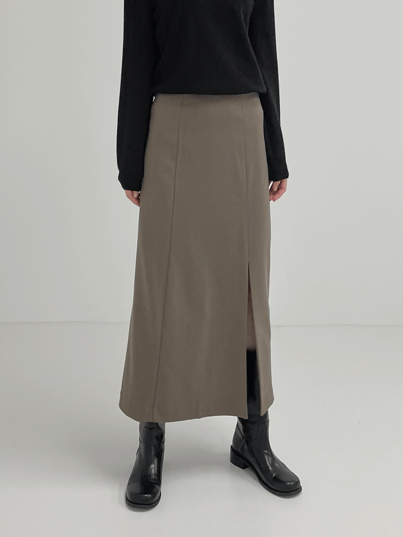 인챈트미 [F/W] 베티 슬릿 H라인 롱 스커트 (3C)