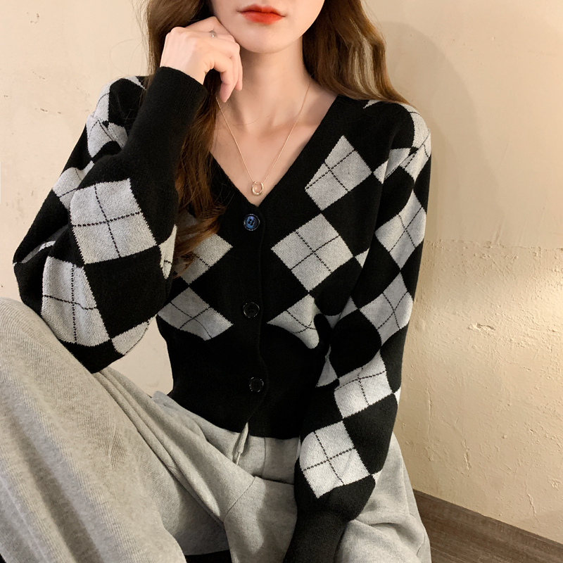 미유 파이닝 블랙아가일 가디건 cd5578