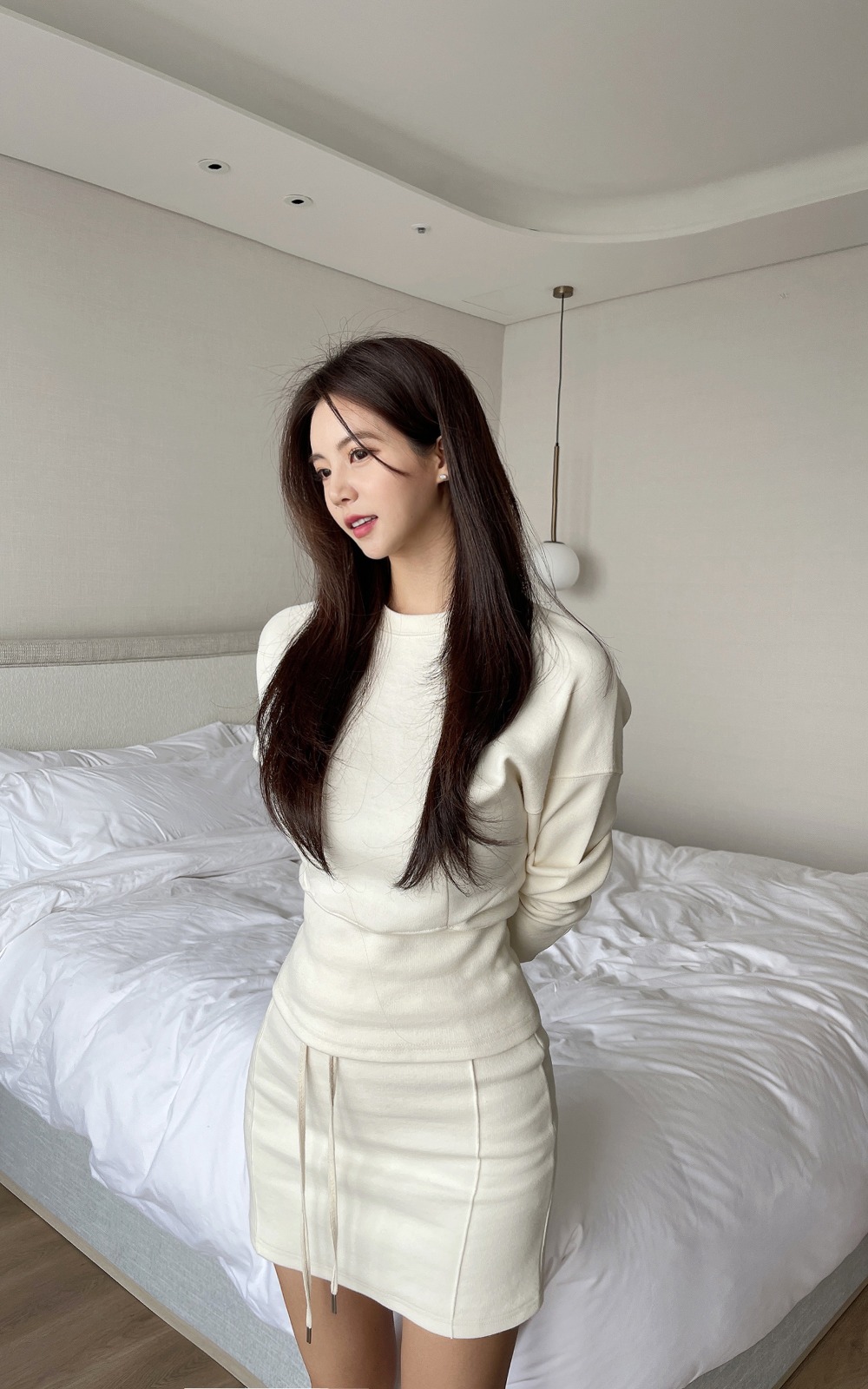 더마농 (THEMANON MADE) 데이지 분또 미니 트레이닝 투피스 세트 (4color)